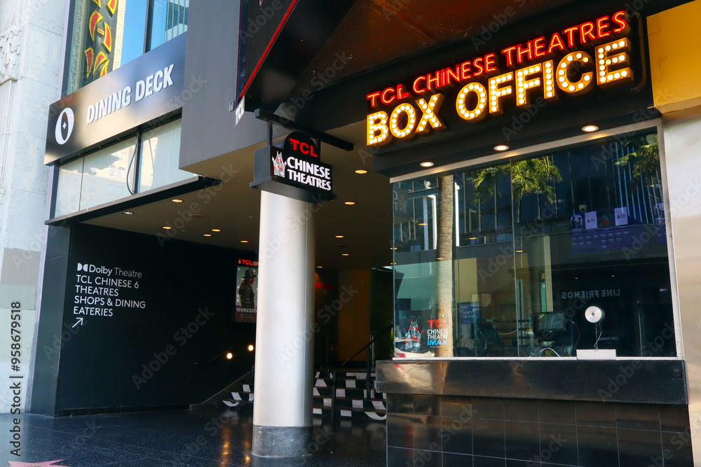 Hollywood (Los Angeles), California – July 22, 2024: Grauman's TCL Chinese Theatre Box Office on ...