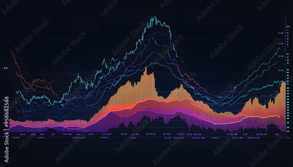 Stock Market Chart with Multiple Indicators and Dates Stock ...