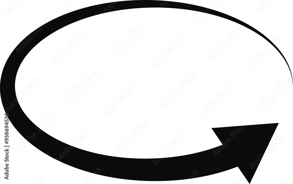 Round Arrow Icon - High-Resolution Vector Design for Circular Motion ...