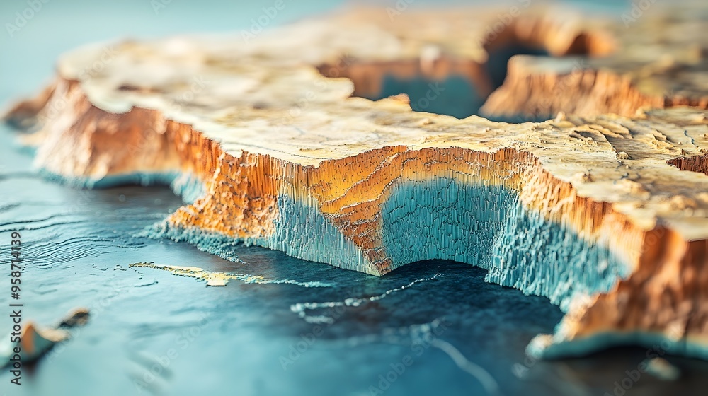 Geological 3D Model Simulating Tectonic Plate Movements and Continental ...