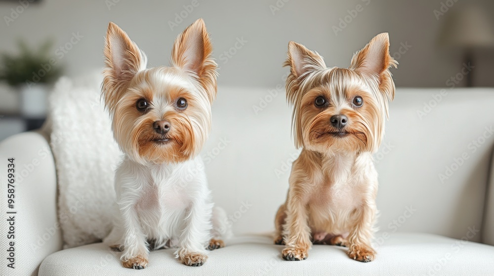 An example of a side-by-side comparison of a Yorkie before and after a ...