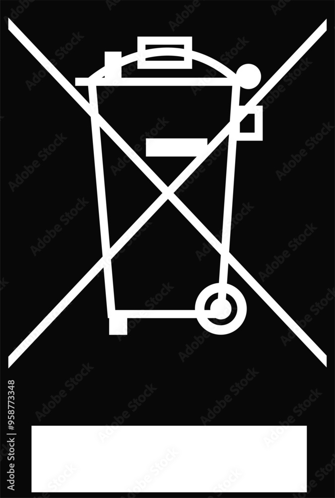 Weee Label sign White | Waste Electrical and Electronic Equipment ...