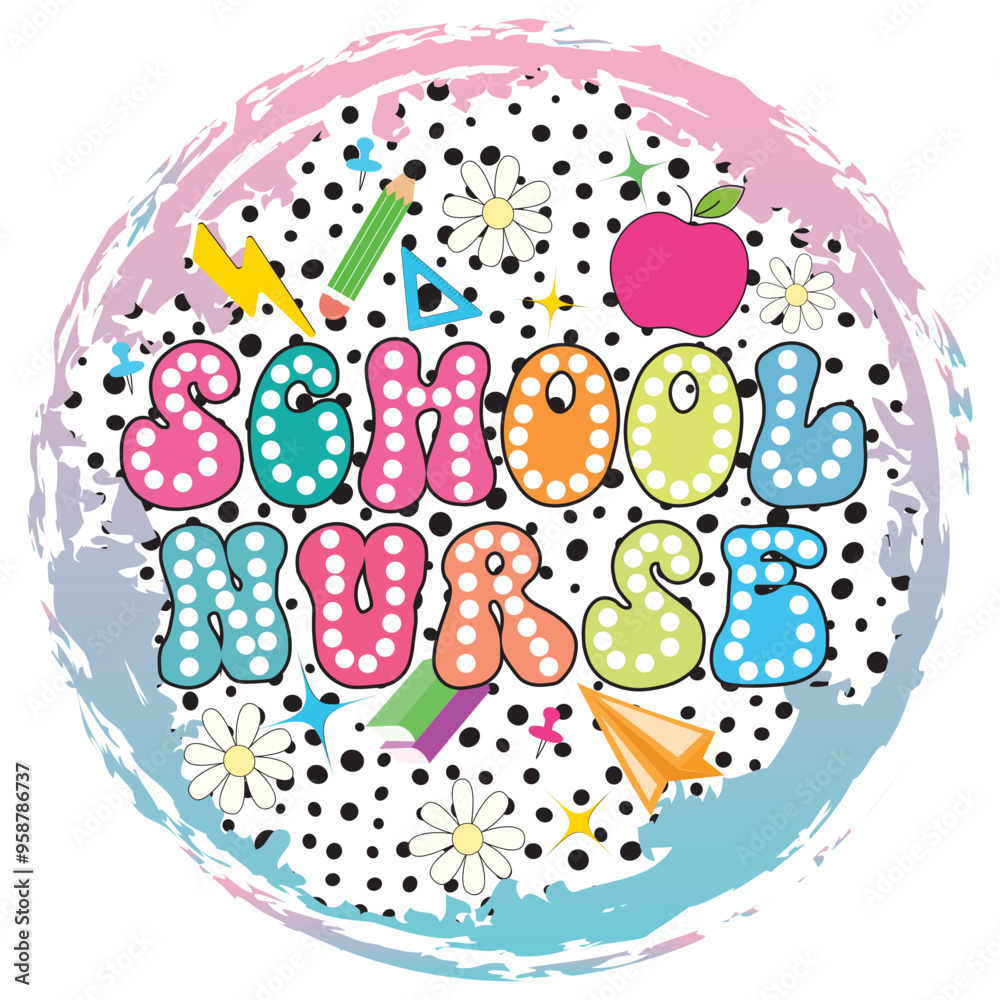 Vetor de School Nurse svg Bundle, School Nurse shirt svg, school Nurse ...