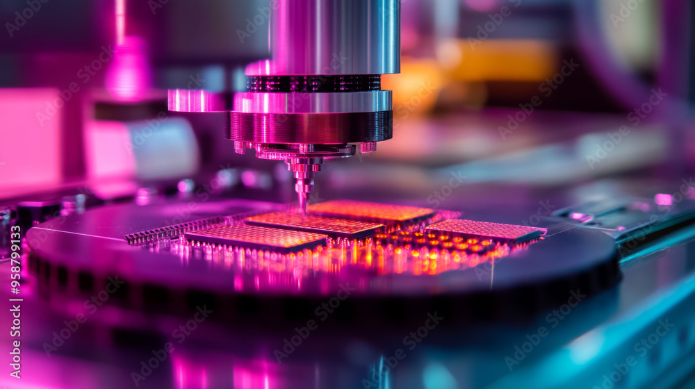 Electronics factories use silicon wafers to make tiny computer chips ...