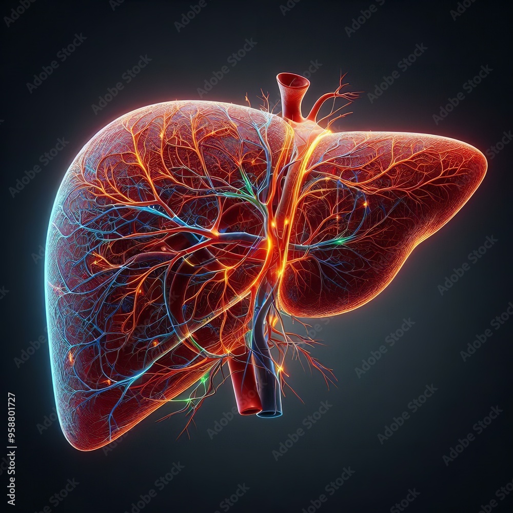 Liver Anatomy Illustration | Human Liver Stock Image | Liver Health ...