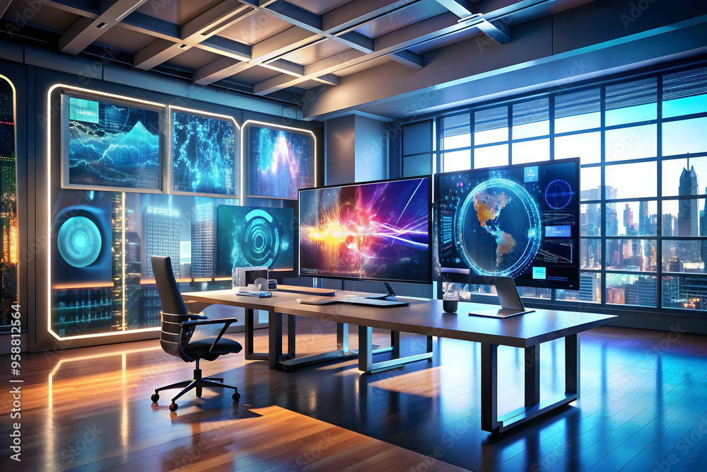 Vibrant Abstract Digital Art Banner Symbolizing AI-Powered Creative ...