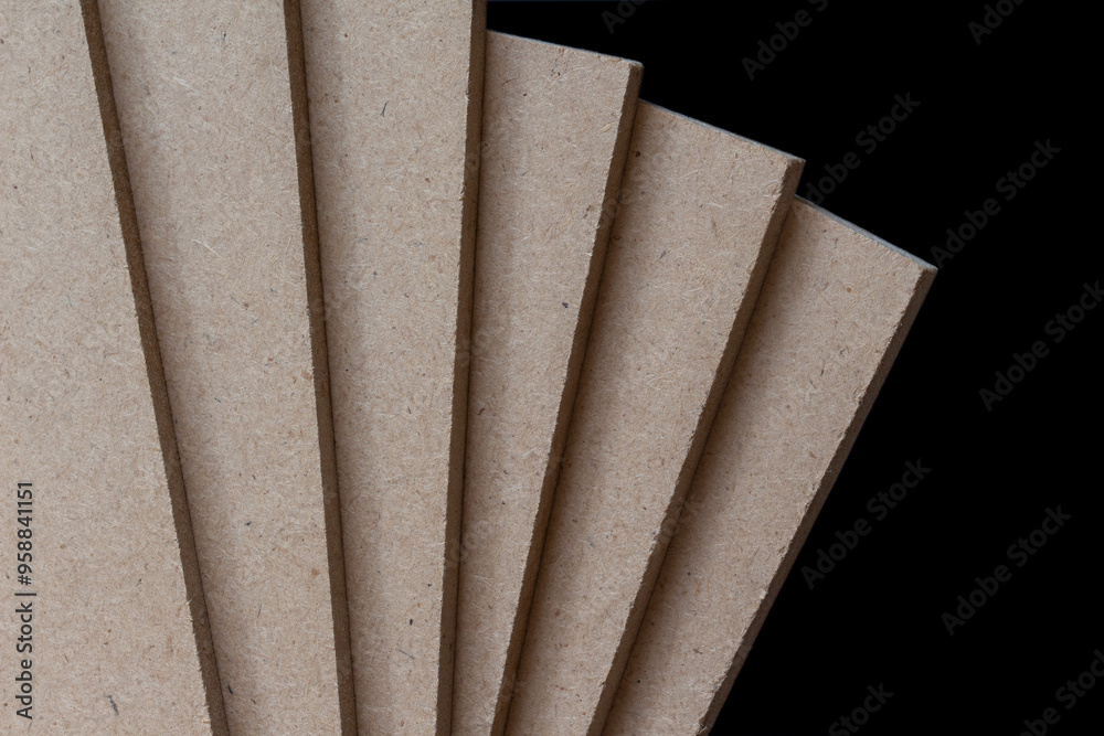 MDF board with black background, Medium Density Fiberboard (MDF), MDF ...