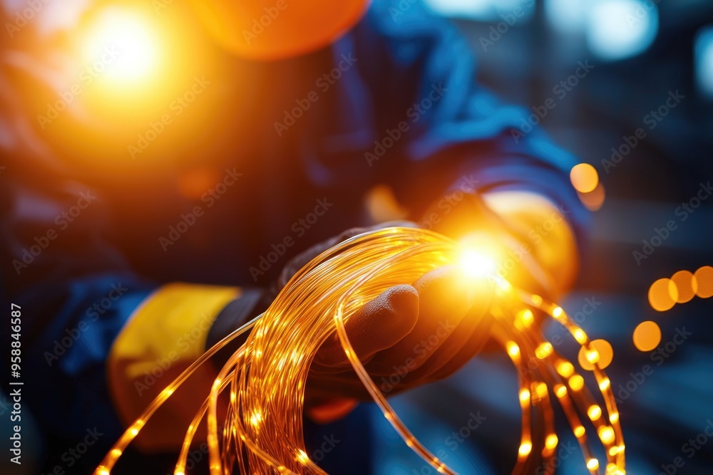 Fiber optic cable systems being maintained to guarantee continuous high ...