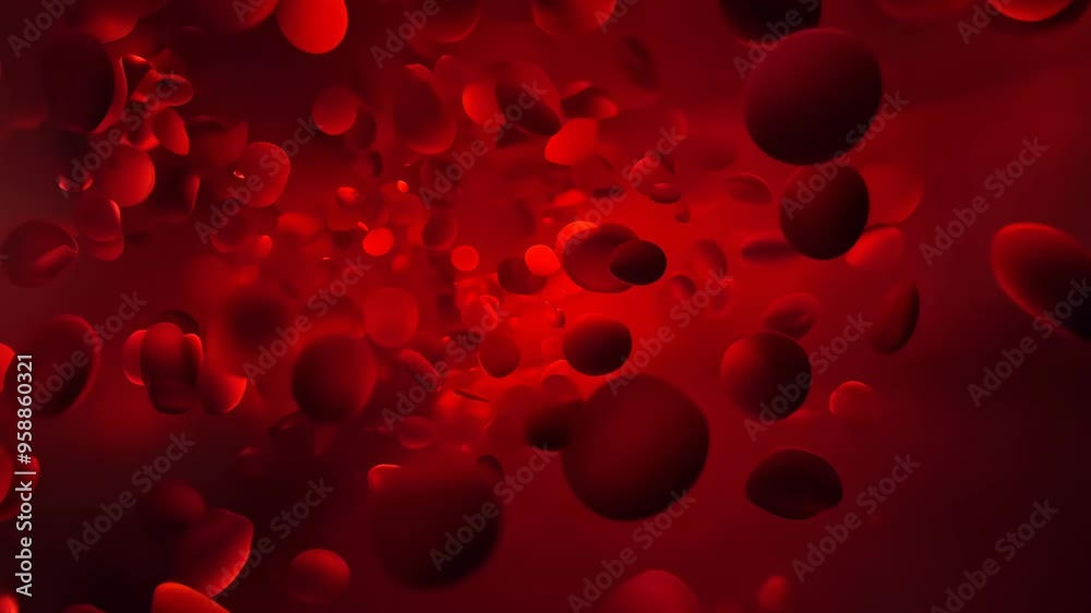 Vidéo Stock Red blood cells arterial blood stream medicine health ...