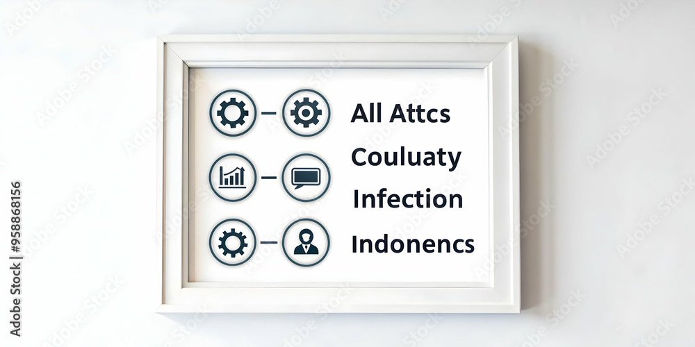 Flat AI Automation and Cost Efficiency Frame Concept with Smart ...
