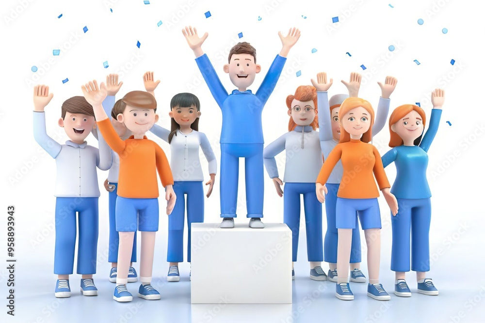 Transparent Backgrounds Mock-up. Raising hands to celebrate line art ...