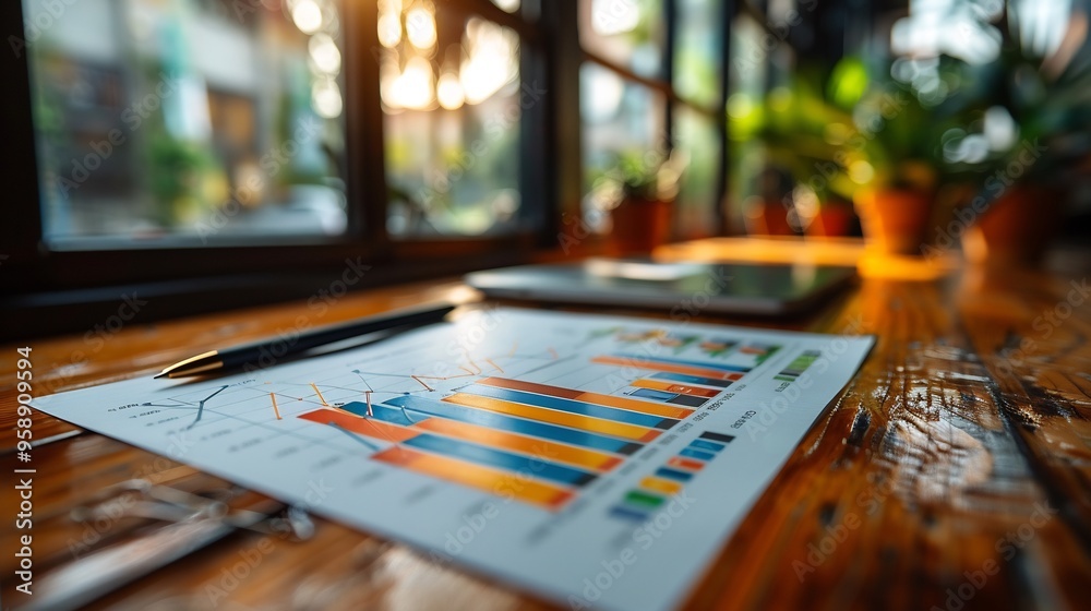 Sophisticated visual of financial analysis showcasing balance sheets ...
