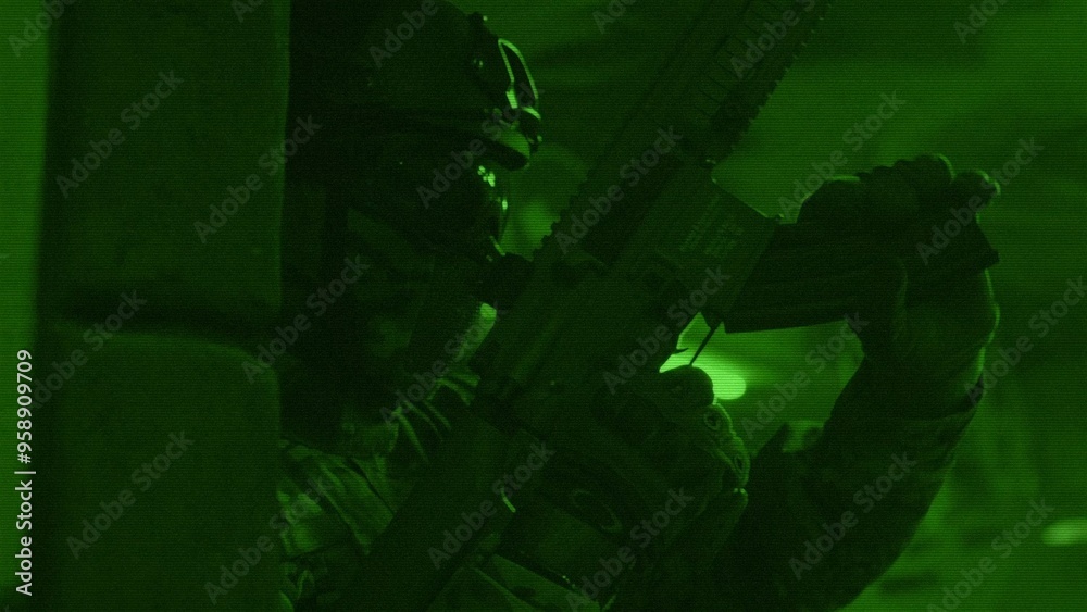 Night Vision View Green Overlay Stock Template | Adobe Stock