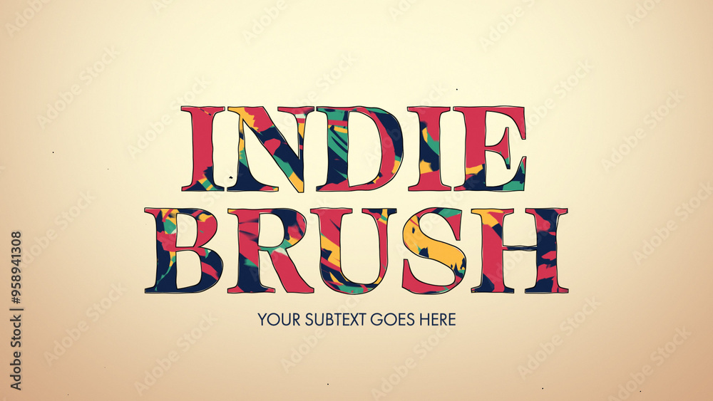 Indie Brush Titles Stock Template | Adobe Stock