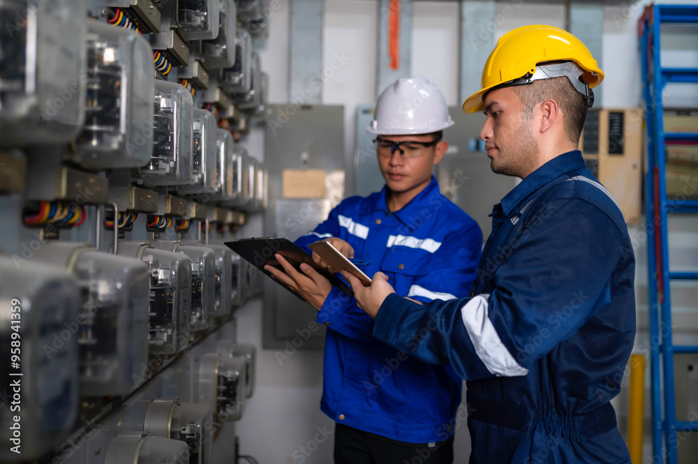 Electrical engineers and technicians work together to solve electrical ...