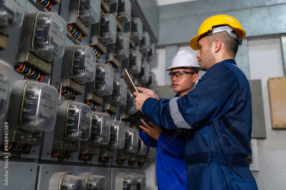 Electrical engineers and technicians work together to solve electrical ...