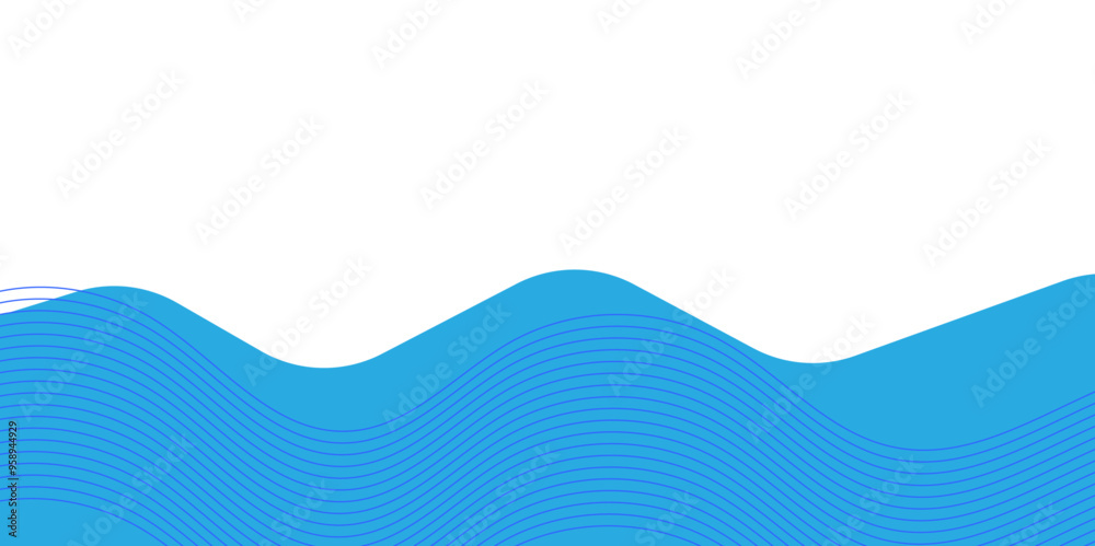 Abstract background with waves in blue tones for websites. Blue ocean ...