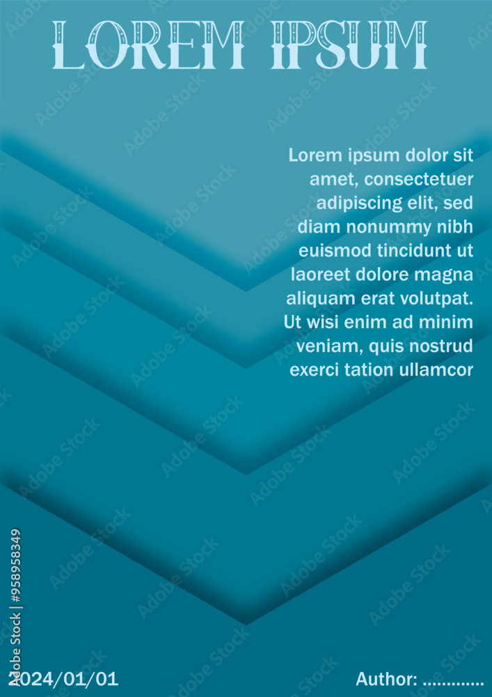 Modern abstract A4 size book cover, flyer, poster brochure with ...