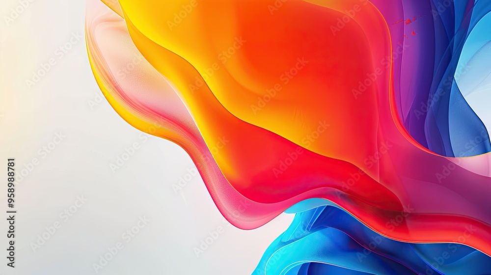 very simple website hero banner, vibrant colours, left side faded to ...