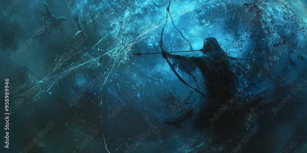 A nightmarish dreamscape where reality melds with fantasy, portraying ...