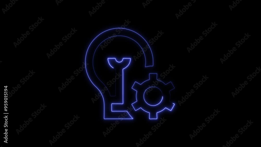 Lightbulb idea line animation. Inspiration animated icon. Innovation ...