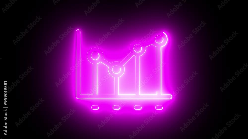 Infographic growth 2D object animation. Increase sales in business flat ...