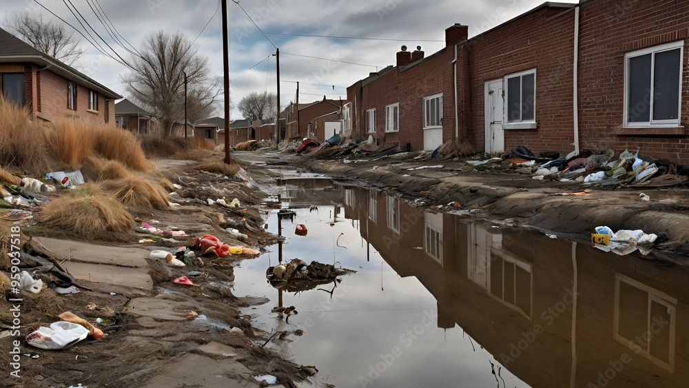 Polluted drain in residential area cause by irresponsible residence ...