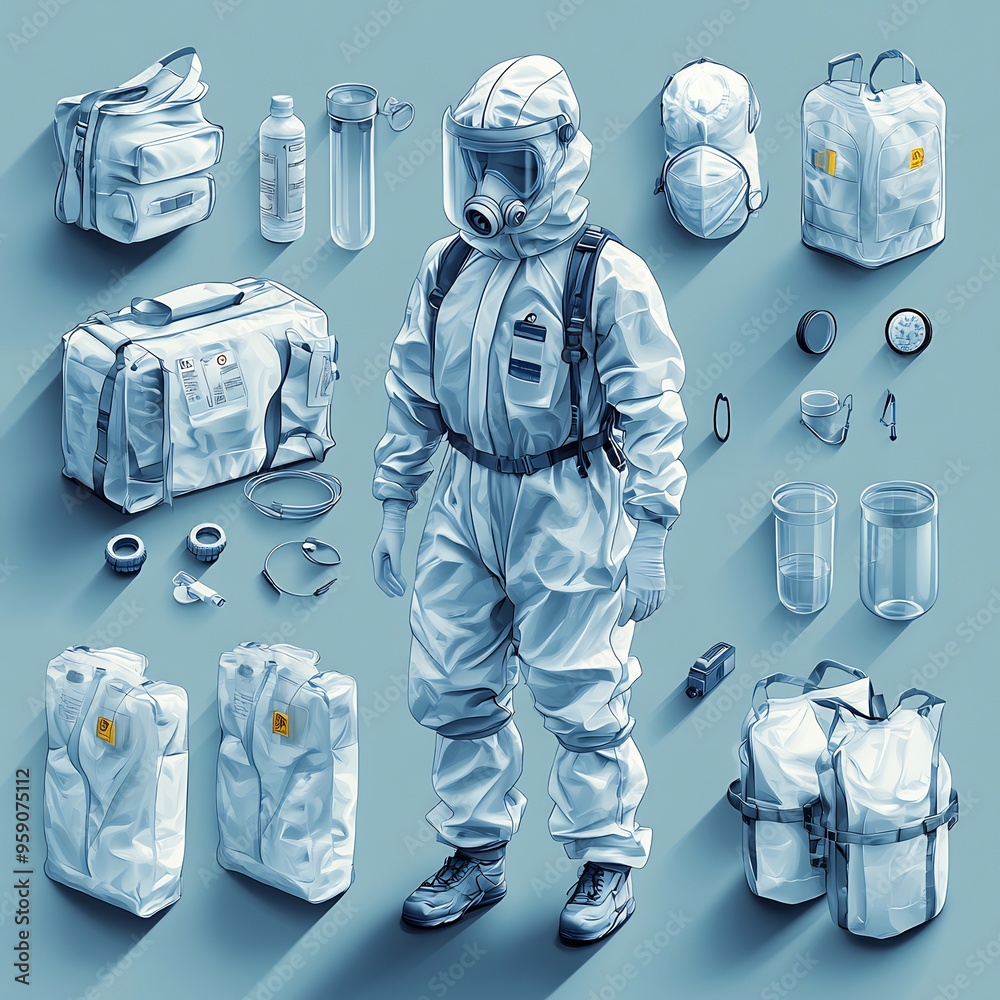 Healthcare Safety Protocols Vector designs illustrating safety ...