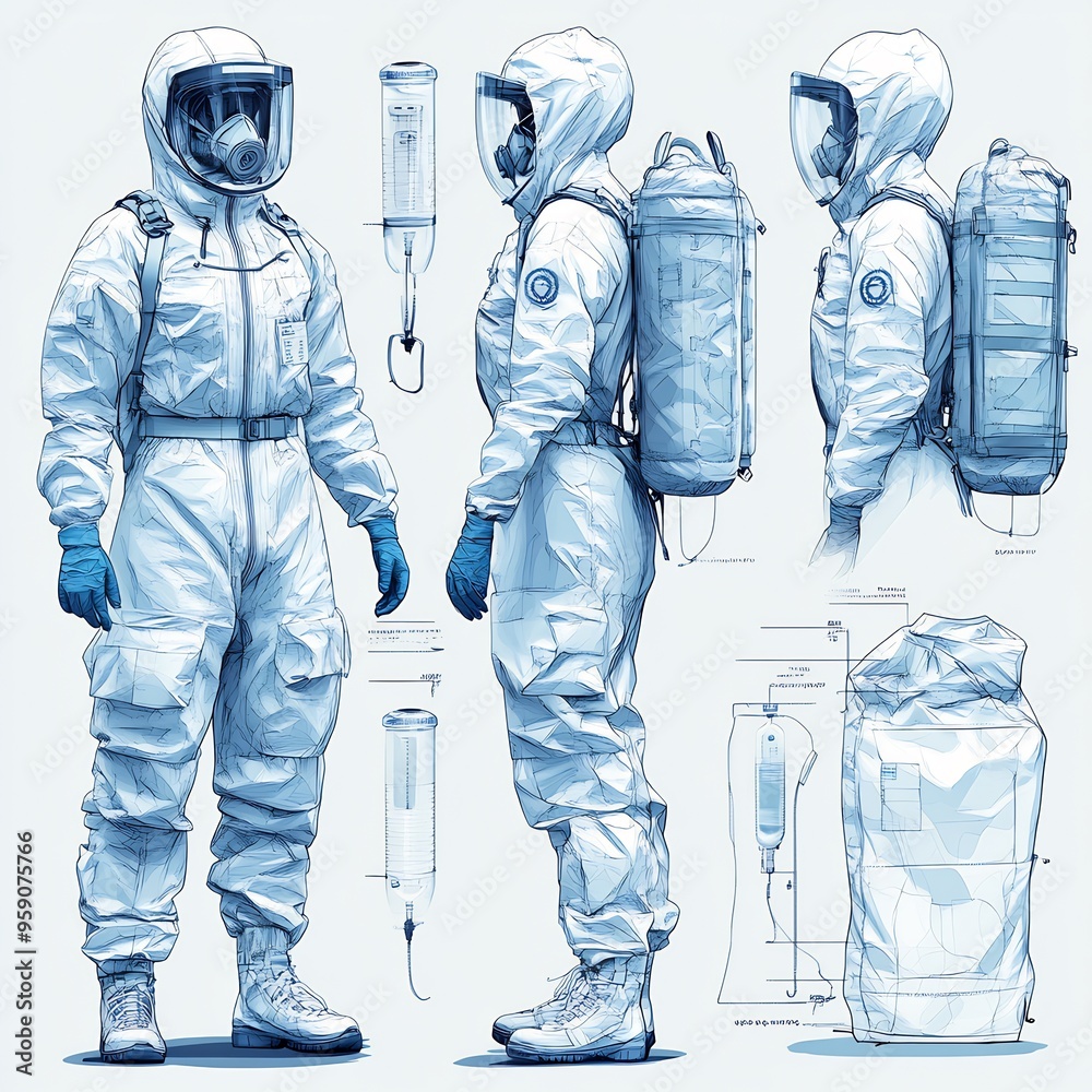 Healthcare Safety Protocols Vector designs illustrating safety ...