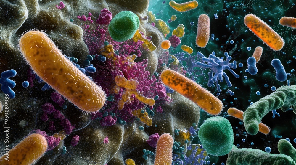 Bacteria and Archaea in Early Oceans Stock Photo | Adobe Stock