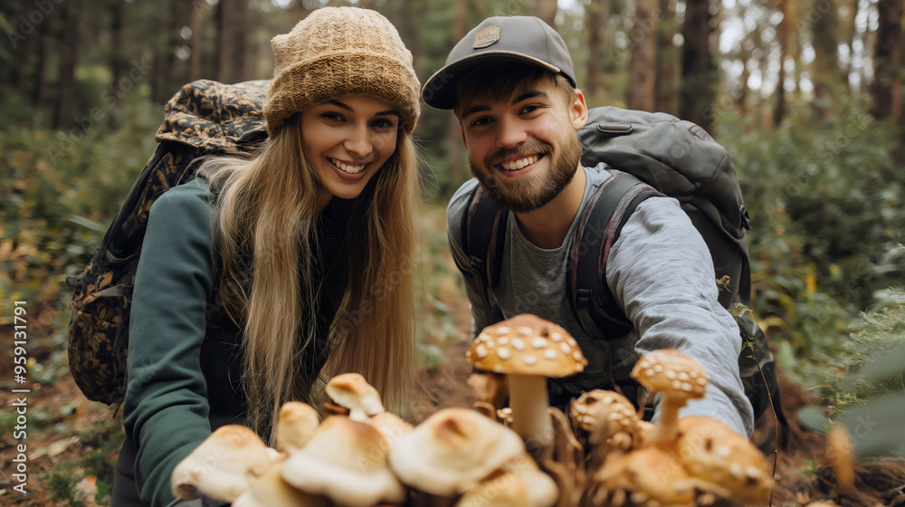 Young happy Caucasian couple, cheerful woman and man, house and wife ...