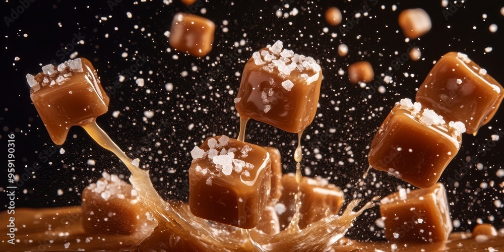 Savor the rich flavor of our salted caramel cubes, perfect for dessert ...