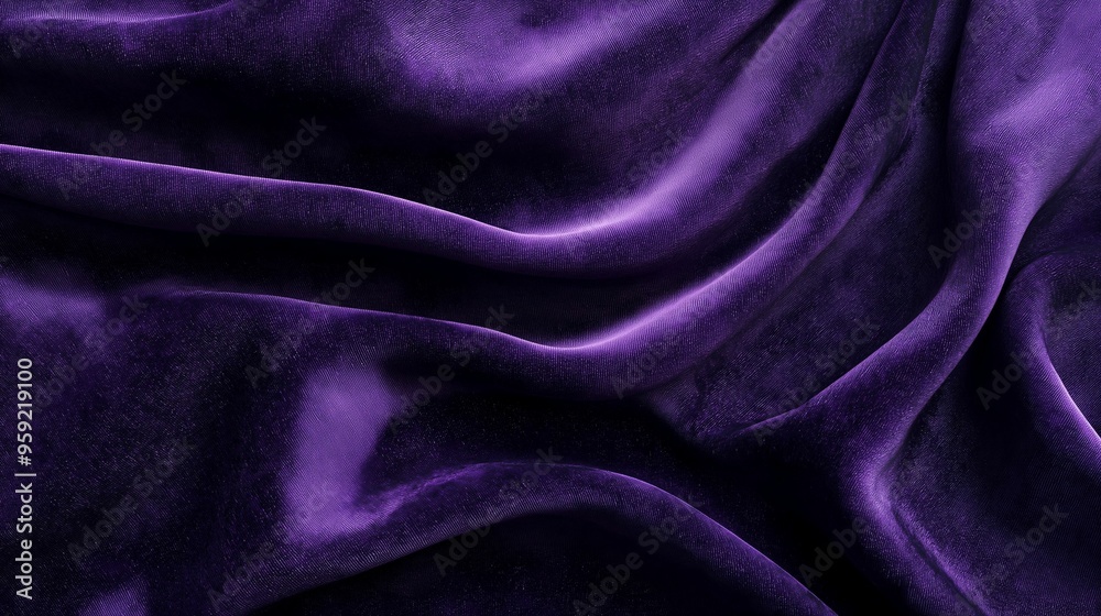 Image of rich purple velvet fabric, showcasing its smooth texture and ...
