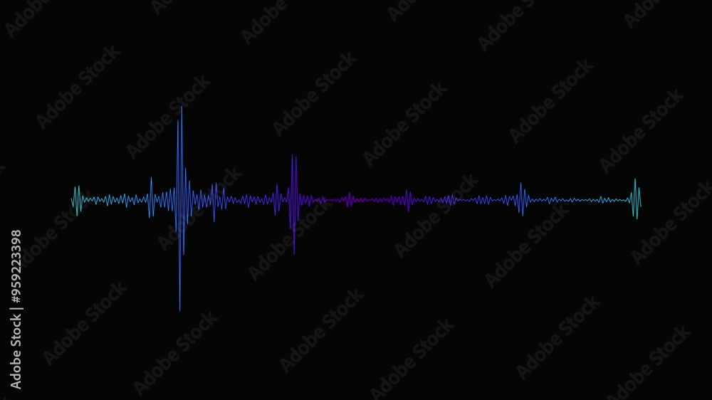 Audio Waveform Spectrum Animation Spectrum Audio Animation Wave Motion Equalizer Isolated On