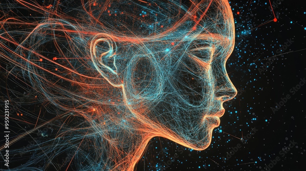 Human Tangents series A design featuring human lines and graphic ...