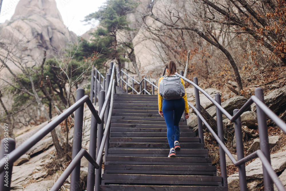 Bukhansan National Park, Seoul, Gyeonggi-do, South Korea, spring ...