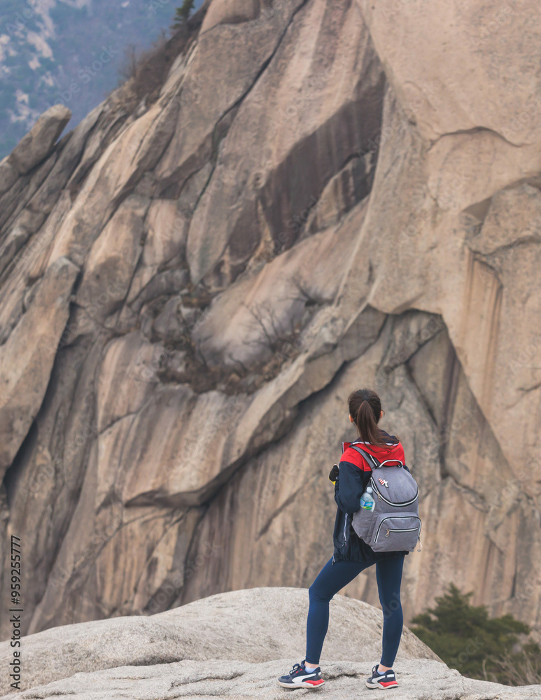 Bukhansan National Park, Seoul, Gyeonggi-do, South Korea, spring ...
