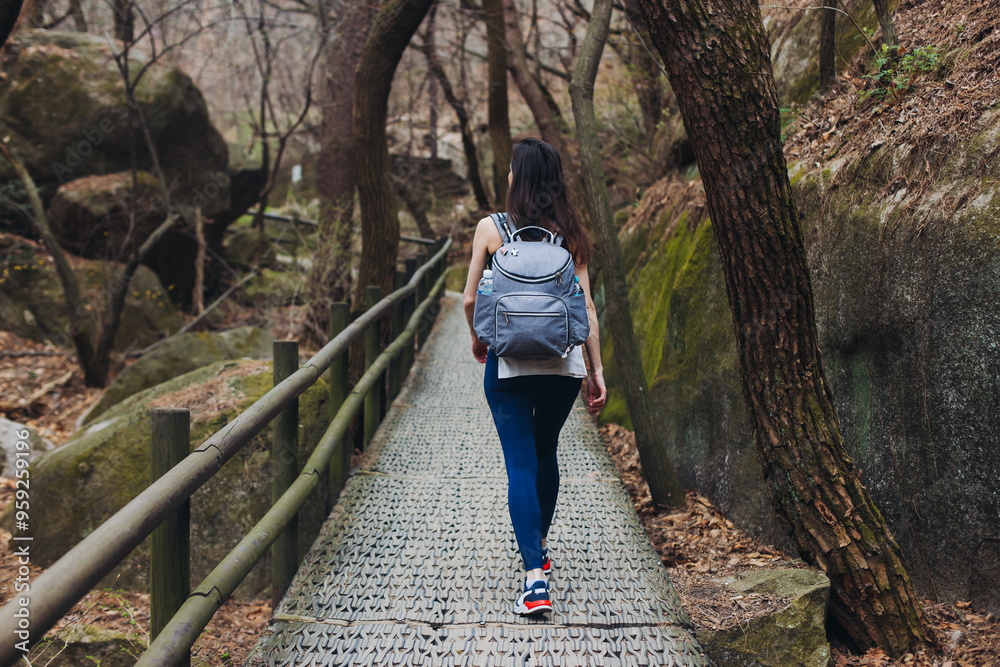Bukhansan National Park, Seoul, Gyeonggi-do, South Korea, spring ...