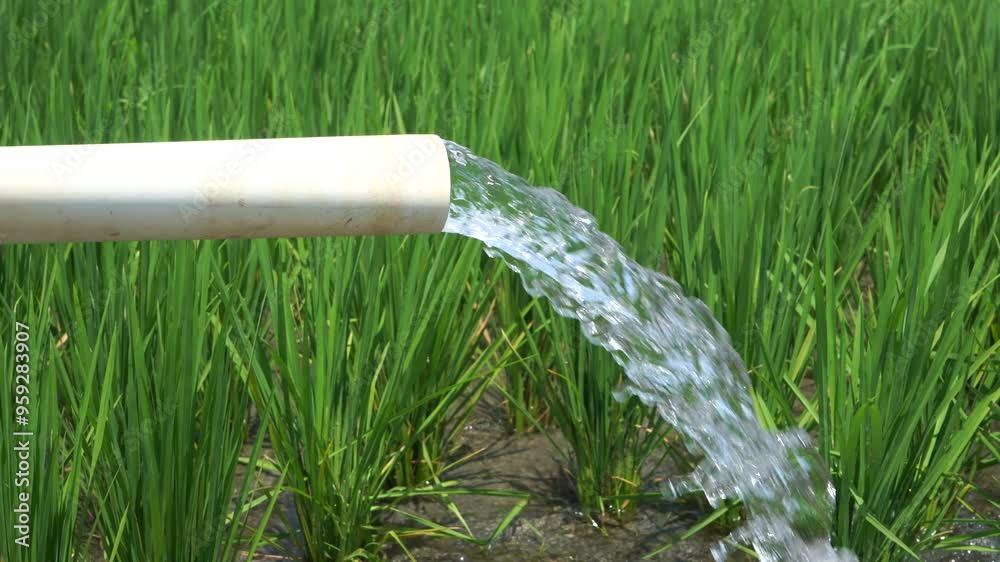 Irrigation of rice fields using pump wells with the technique of ...