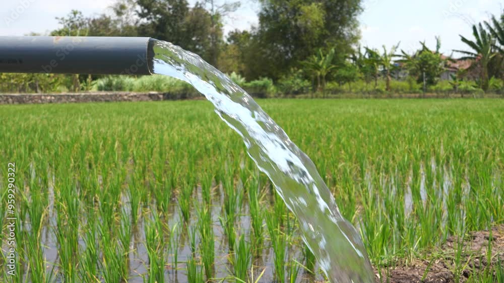 Irrigation of rice fields using pump wells with the technique of ...