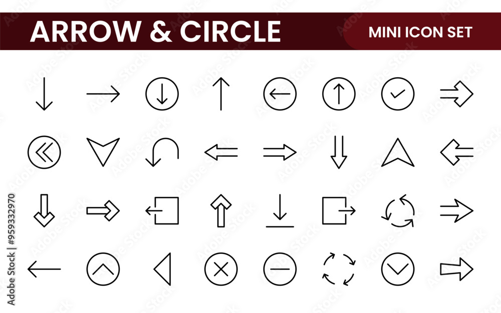 Dynamic Circle and Arrow Icon Set: A Versatile Collection for ...