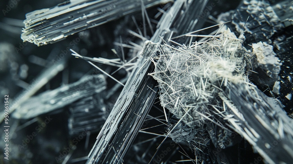 Industrial and Environmental Safety Analysis: Close-Up of Asbestos ...