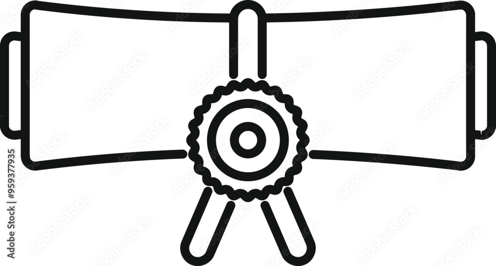 Notary public scroll stamp is confirming a contract or official ...