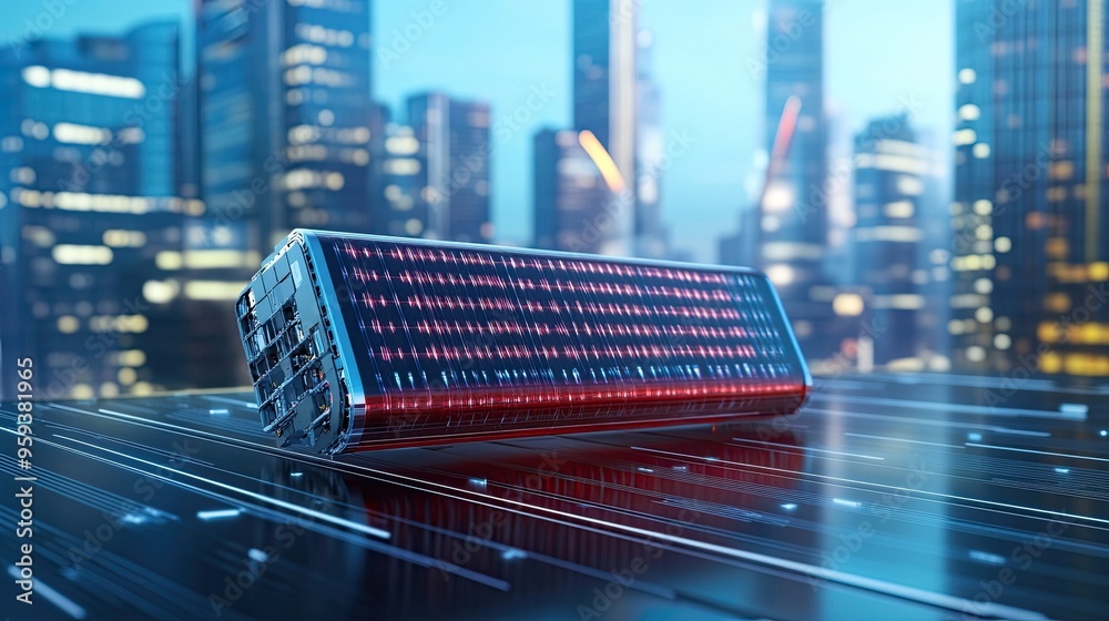 Battery Technology Breakthrough For Renewable Energy Depicts A