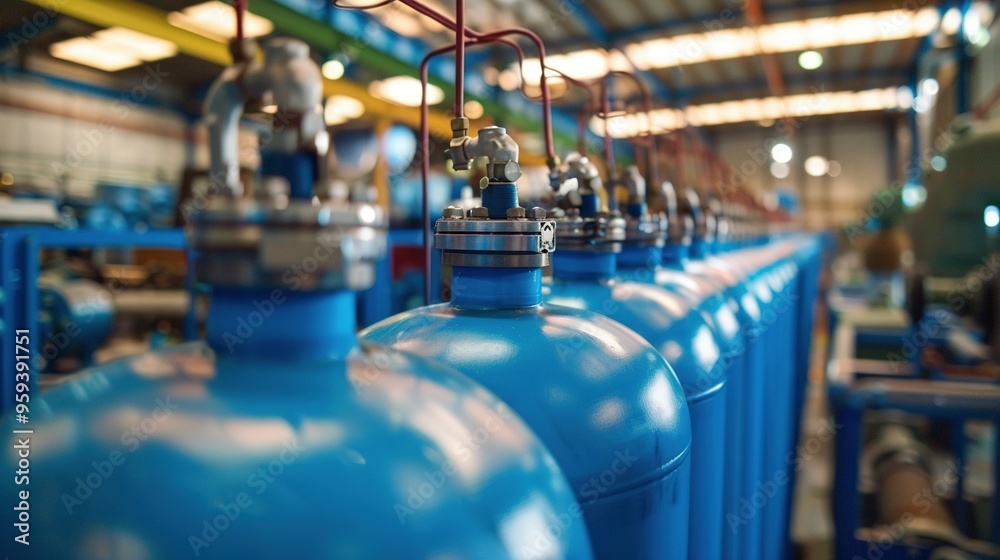 Factory Setting: Oxygen Cylinder with Compressed Gas – Blue Oxygen ...