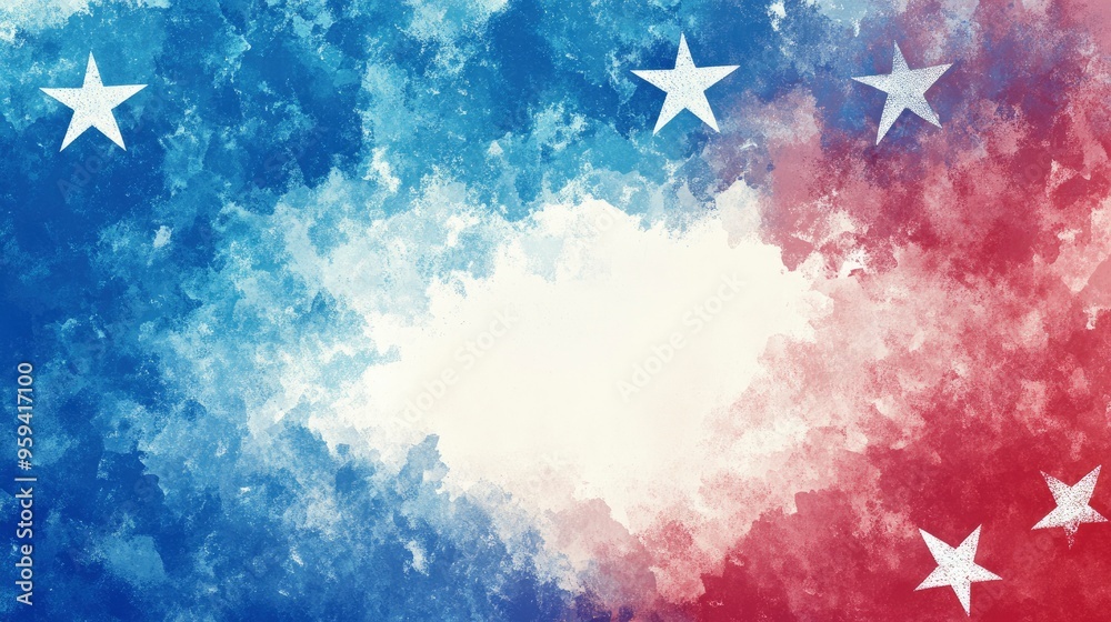4th of July or Memorial Day background, July 4th red white and blue ...