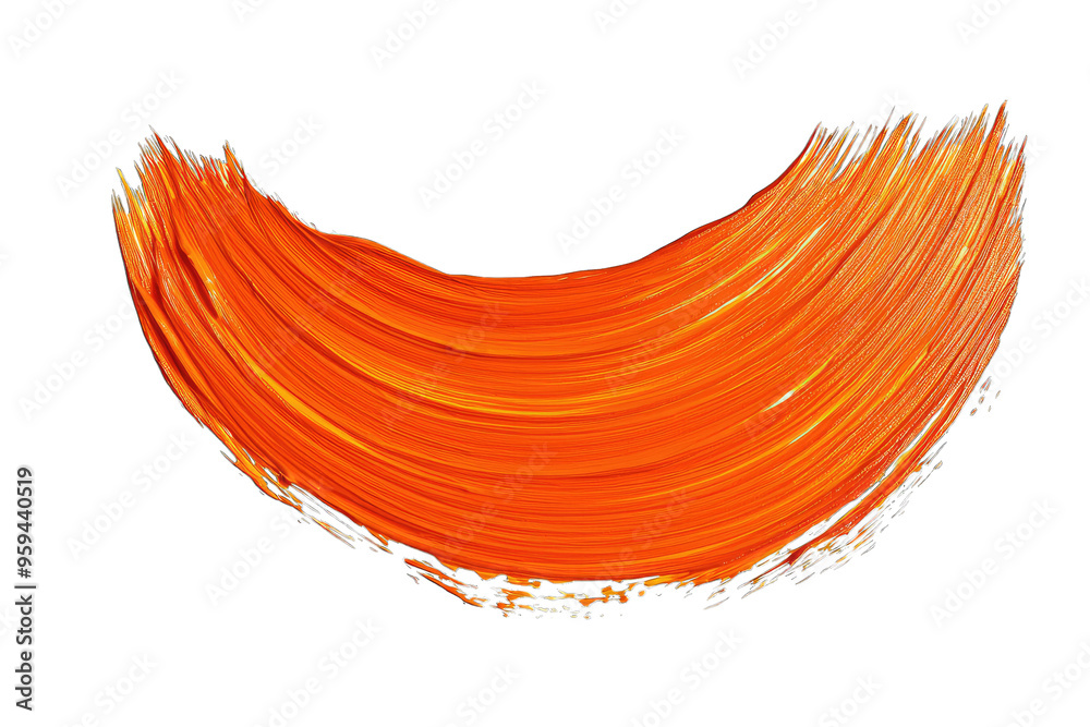 Dynamic orange paint stroke for creative projects. Perfect for artistic ...