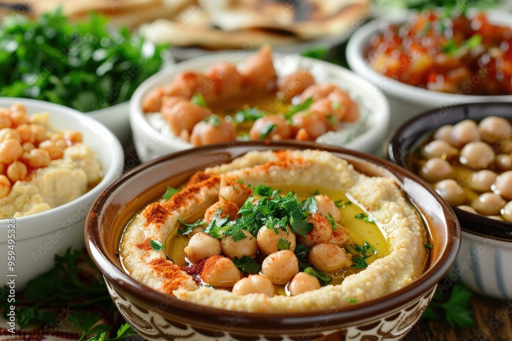 Middle Eastern Delicacies: Authentic Arabian Cuisine with Hummus and ...