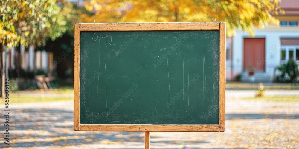 Blank Signboard Model on School Campus Bulletin Board: Showcase Your ...