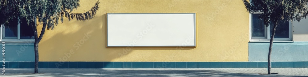 Blank Signboard Model on School Campus Bulletin Board: Showcase Your ...